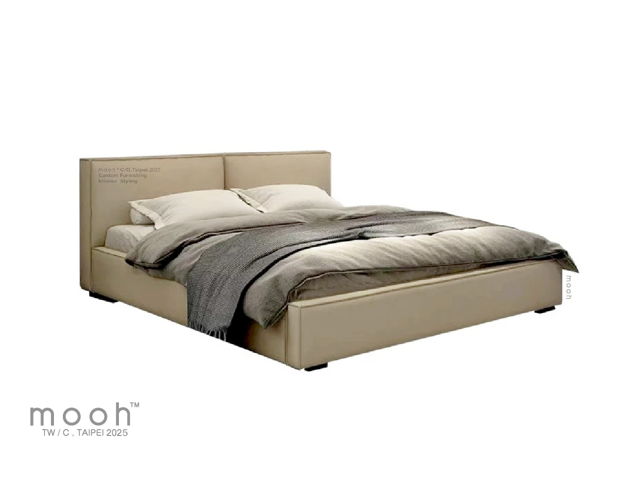 馬蒂尼 │ 雙人床架 - mooh Living．墨禾製作
